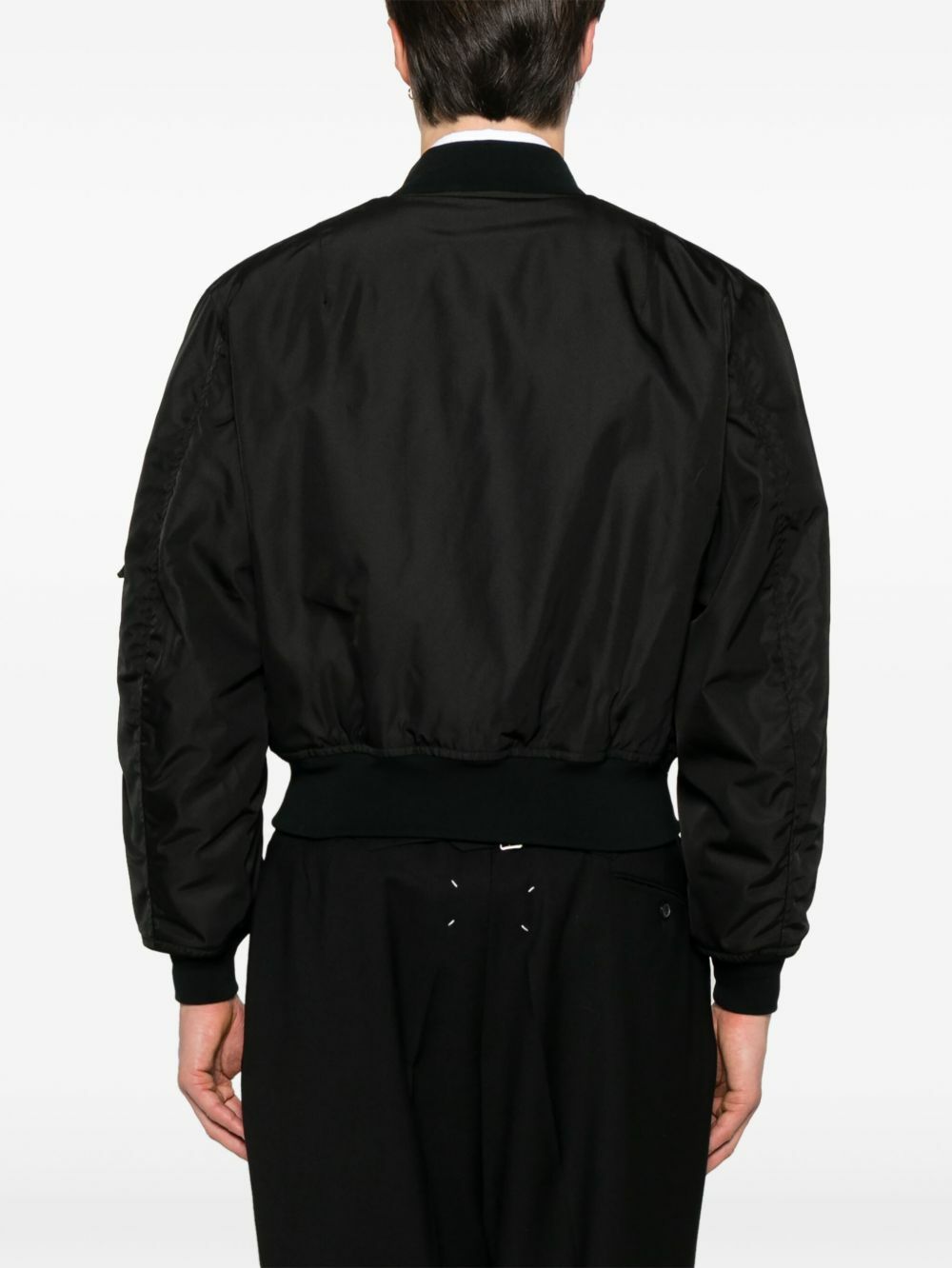Auralee Black Silk Bomber Jacket Auralee