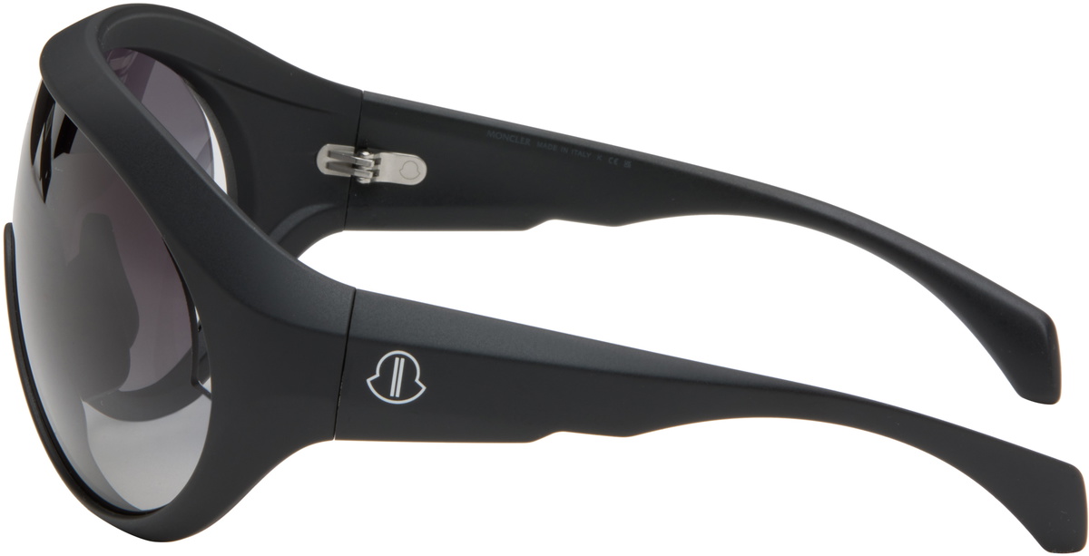 Rick Owens Moncler + Rick Owens Black Nylon Sunglasses Rick Owens