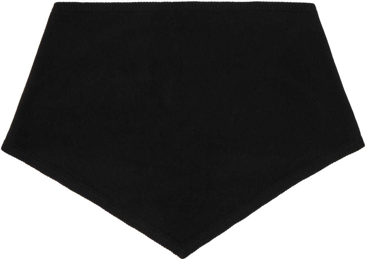 TOTEME Black Triangle Wool Cashmere Scarf Toteme
