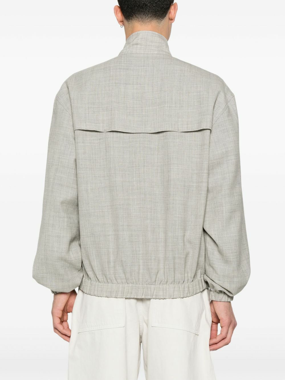Studio Nicholson Grey Slub-Textured Bomber Jacket Studio Nicholson