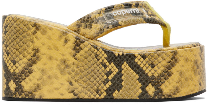 Coperni Yellow Wedge Sandals Coperni