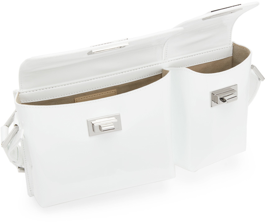 BY FAR White Patent Billy Bag By Far
