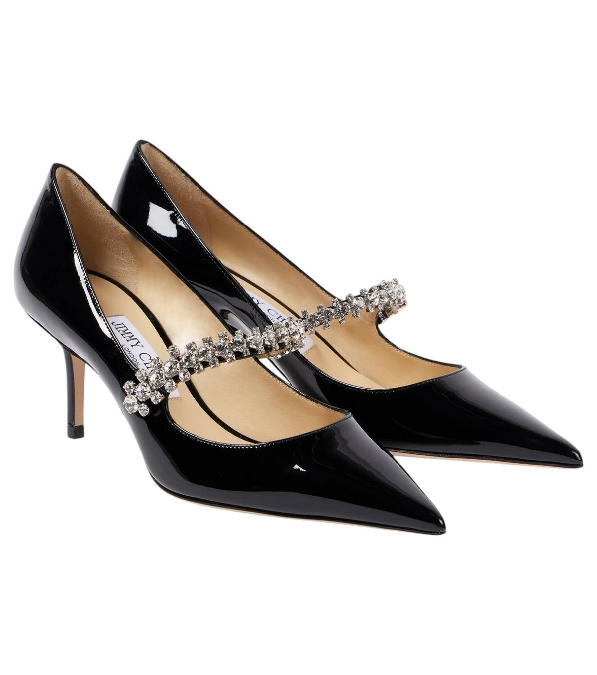 Jimmy Choo Bing 65 embellished patent leather pumps Jimmy Choo