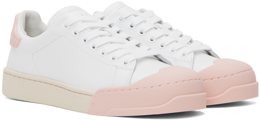 Marni White & Pink Dada Bumper Sneakers Marni