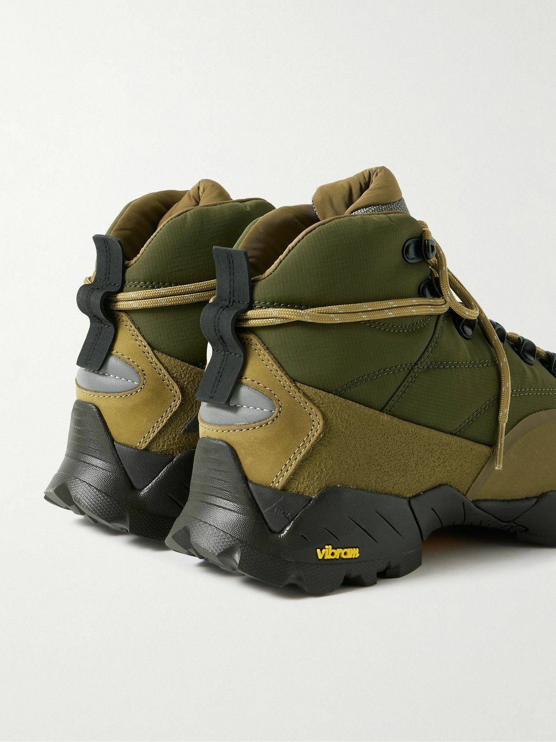 ROA - Andreas Suede and Rubber-Trimmed Ripstop Hiking Boots - Green ROA