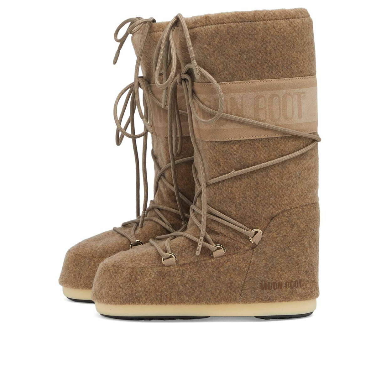 Moon Boot Women's Icon Felt in Beige Melange Moon Boot