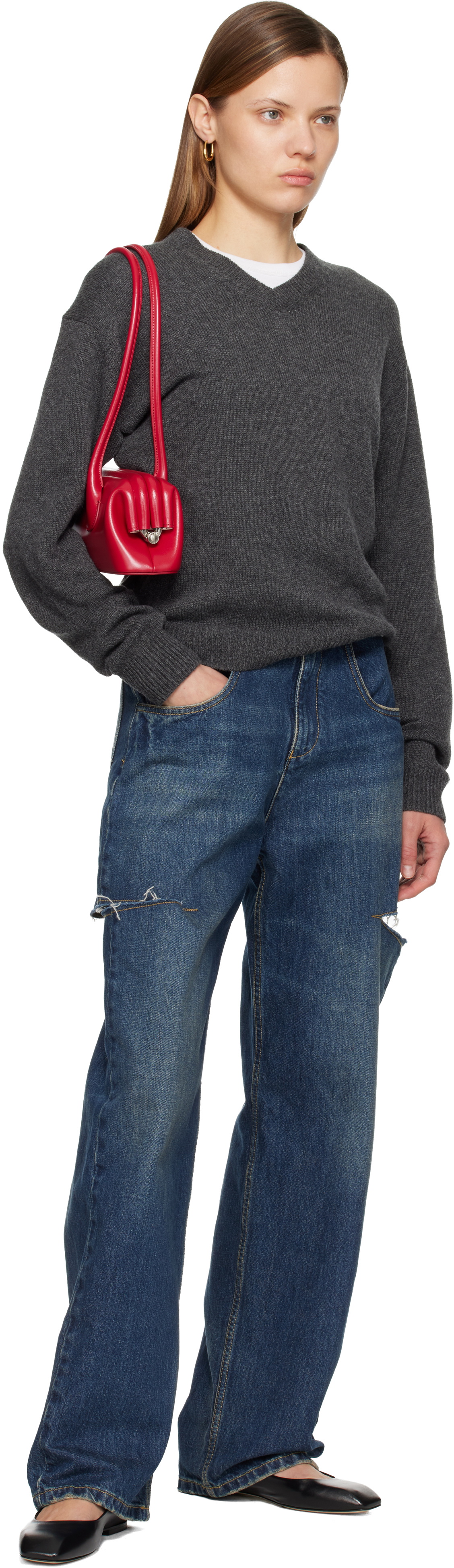 Aeyde Black Uma Mary-Jane Flats Aeyde