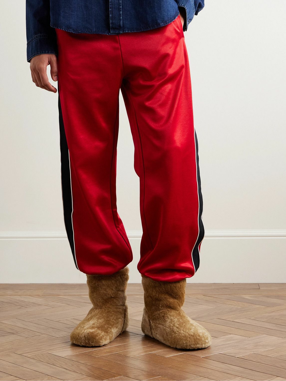 LOEWE - Lago Shearling Boots - Brown Loewe