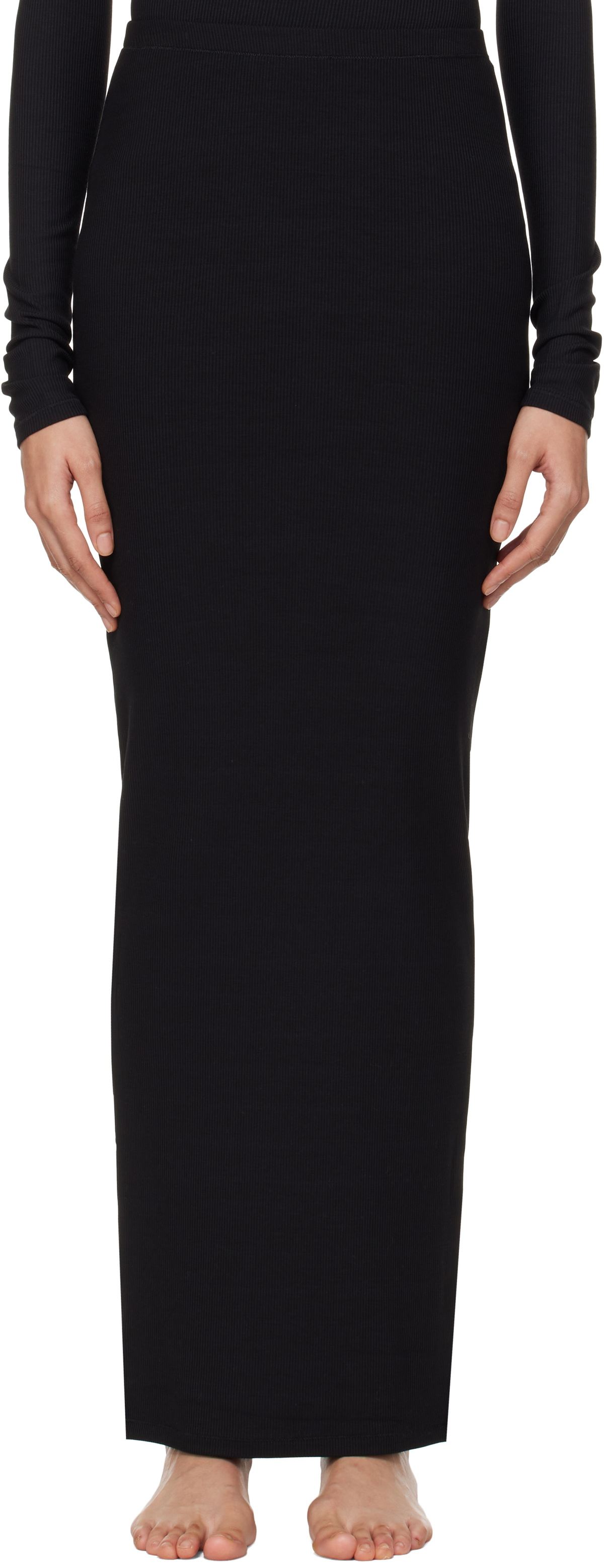 SKIMS Black Soft Lounge Long Maxi Skirt SKIMS