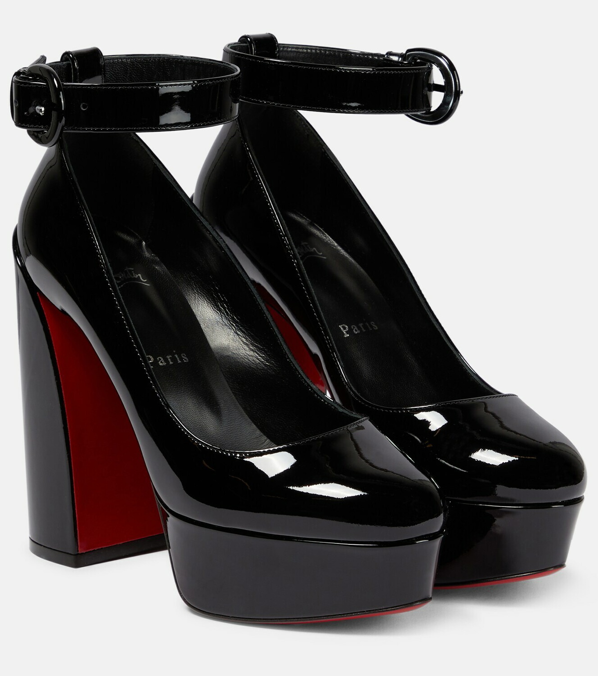 Christian Louboutin Movida Strap patent leather platform pumps ...