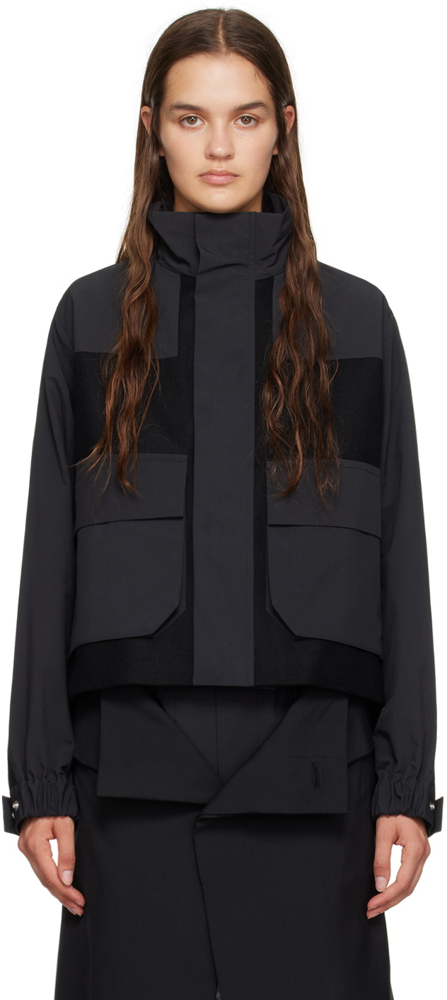 sacai Black Paneled Jacket Sacai
