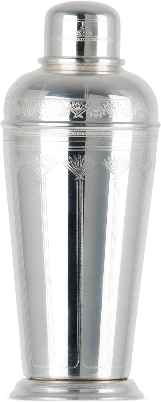 Soho Home Silver Rochester Engraved Cocktail Shaker Soho Home