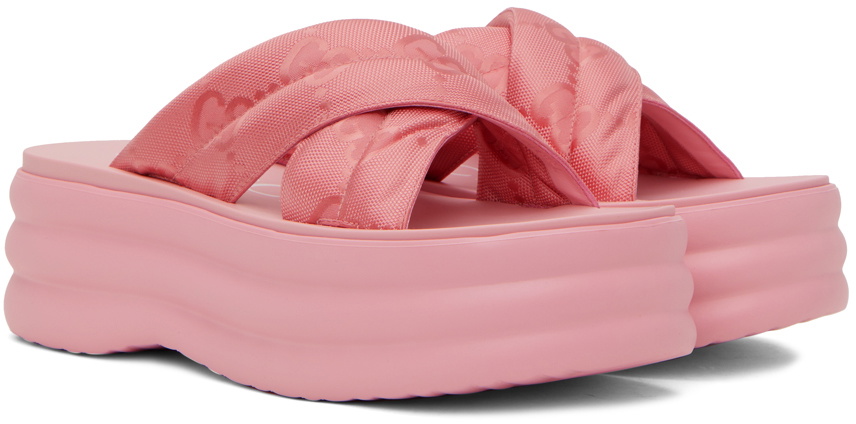 Gucci Pink GG Platform Sandals Gucci