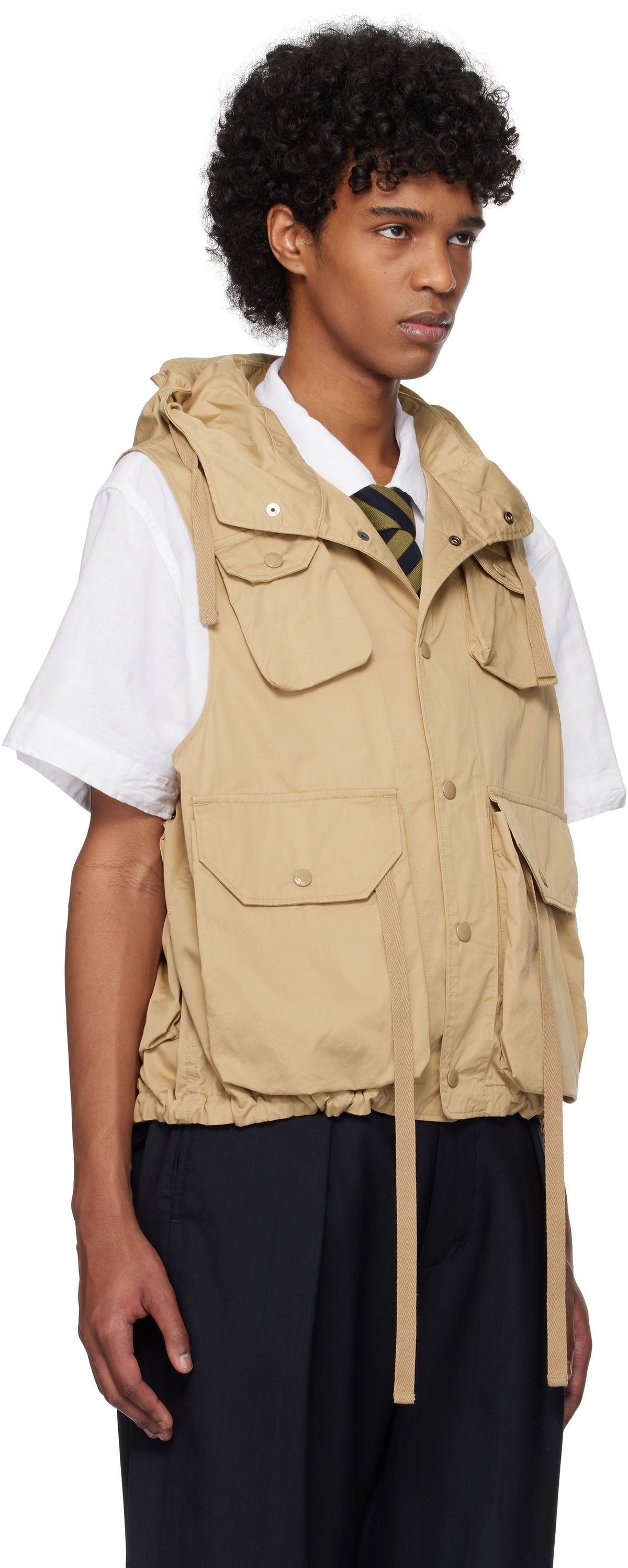 Engineered Garments Beige Field Vest Engineered Garments