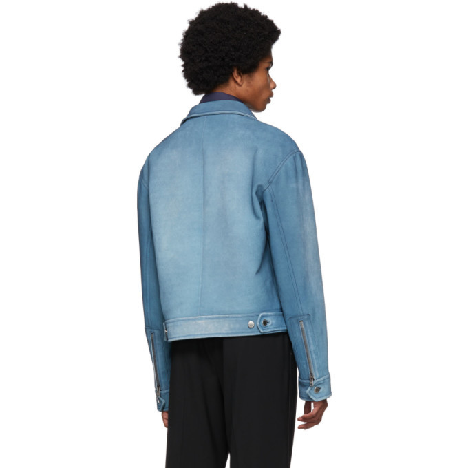 Prada Blue Suede Jacket Prada