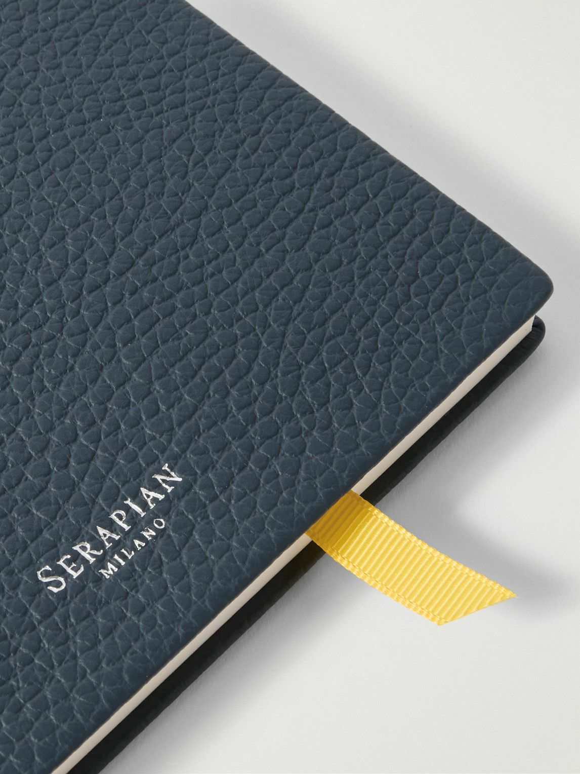 Serapian - Medium Logo-Print Full-Grain Leather Notebook Serapian