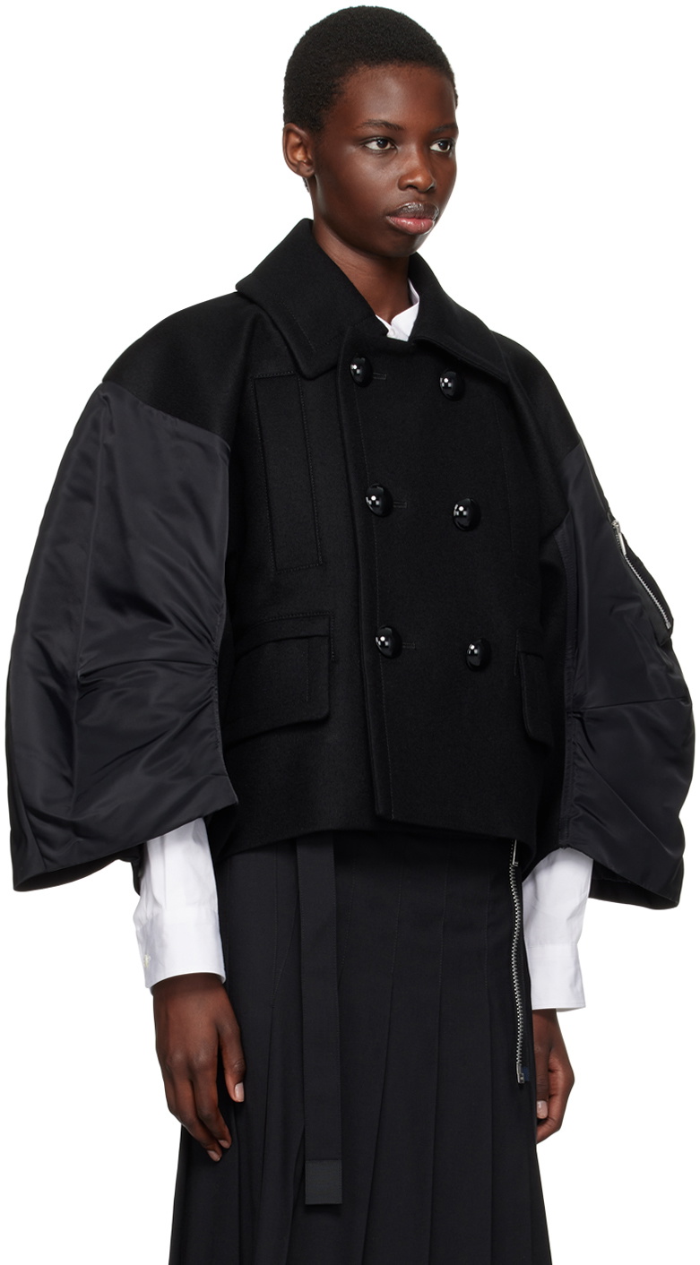 sacai Black Paneled Jacket Sacai