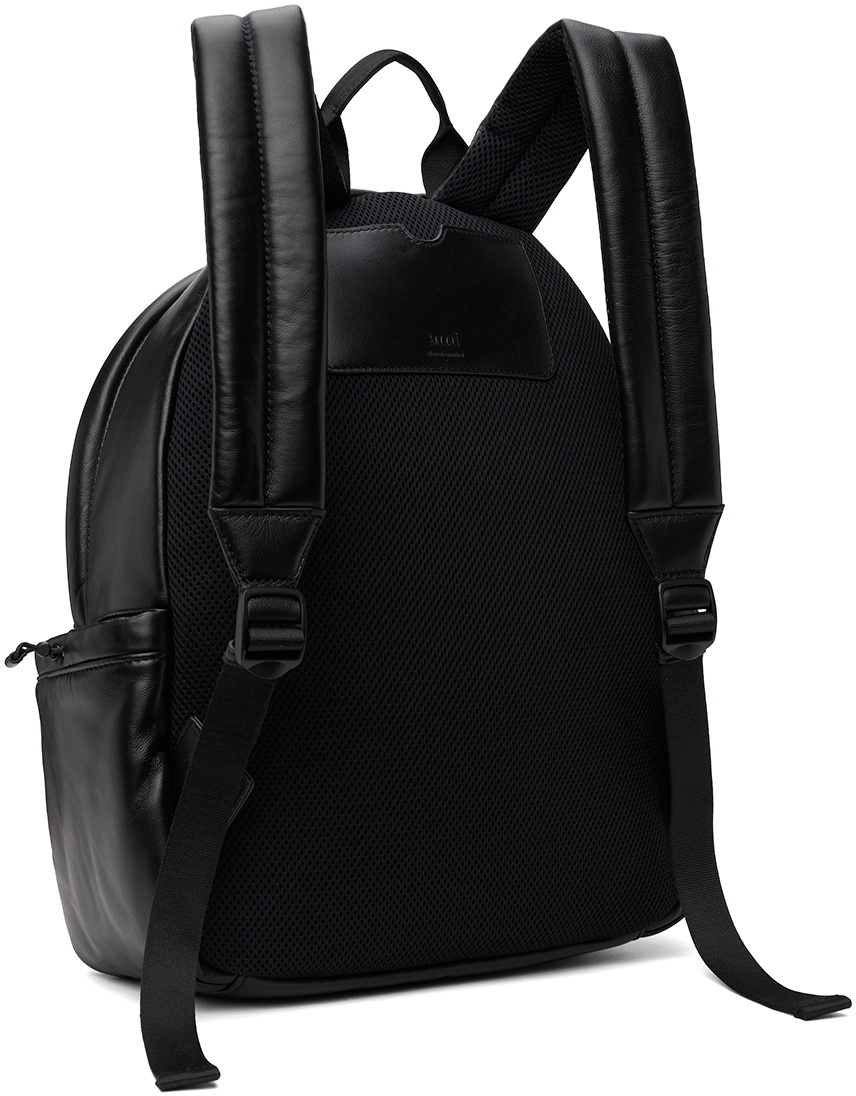 AMI Paris Black Ami De Coeur Backpack AMI