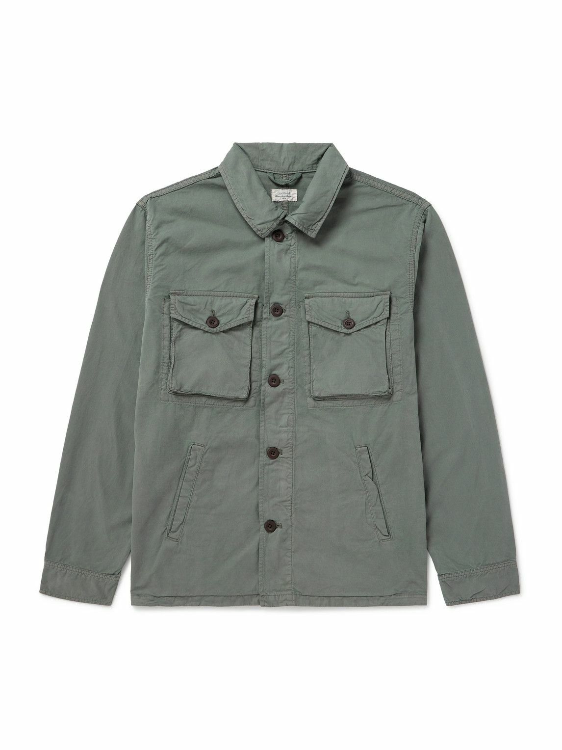 Hartford - Jonah Cotton-Drill Overshirt - Green Hartford
