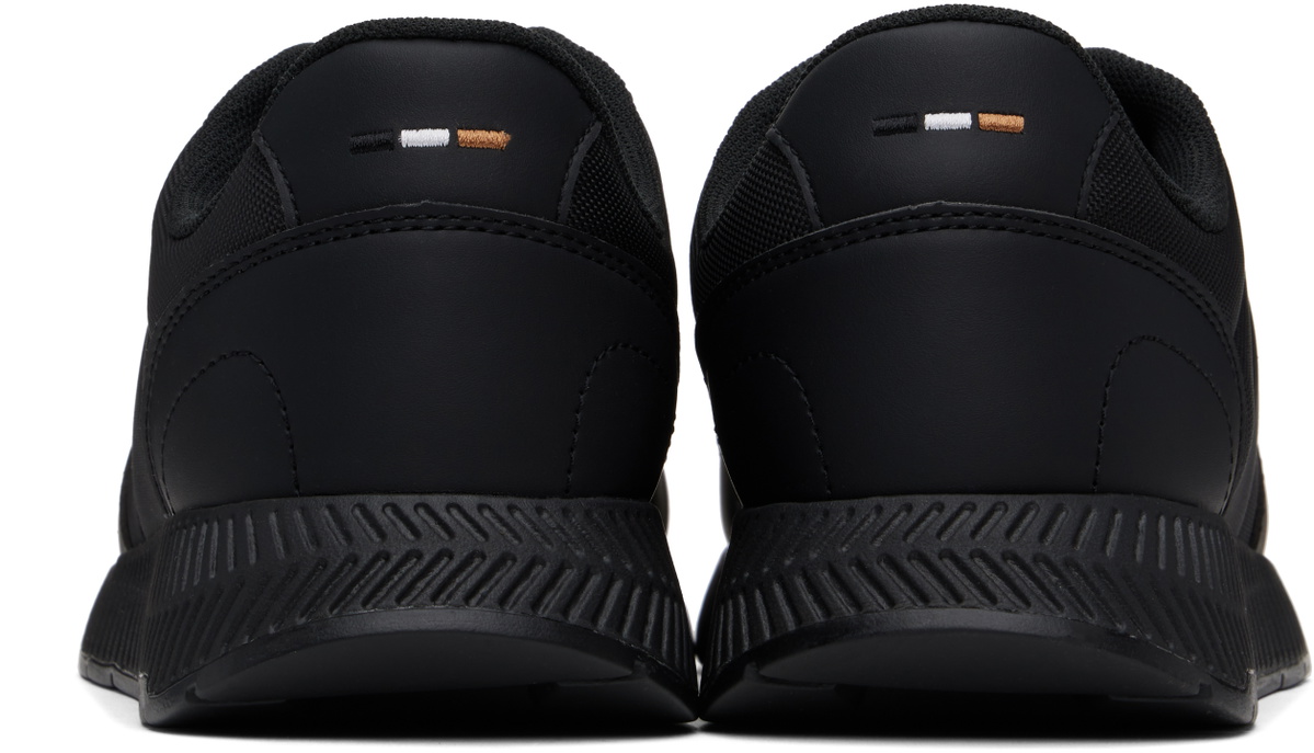 BOSS Black Embroidered-Logo Sneakers BOSS