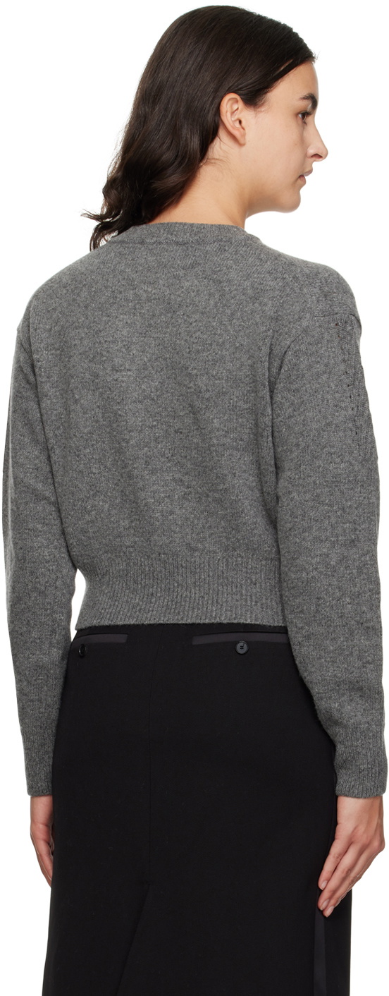 Recto Gray Open Front Sweater Recto