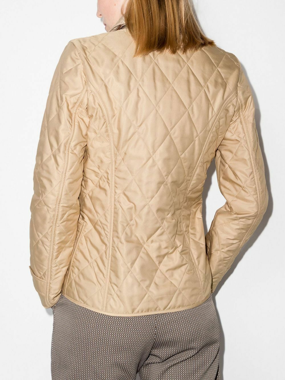 Burberry Neutral Quilted Jacket Burberry