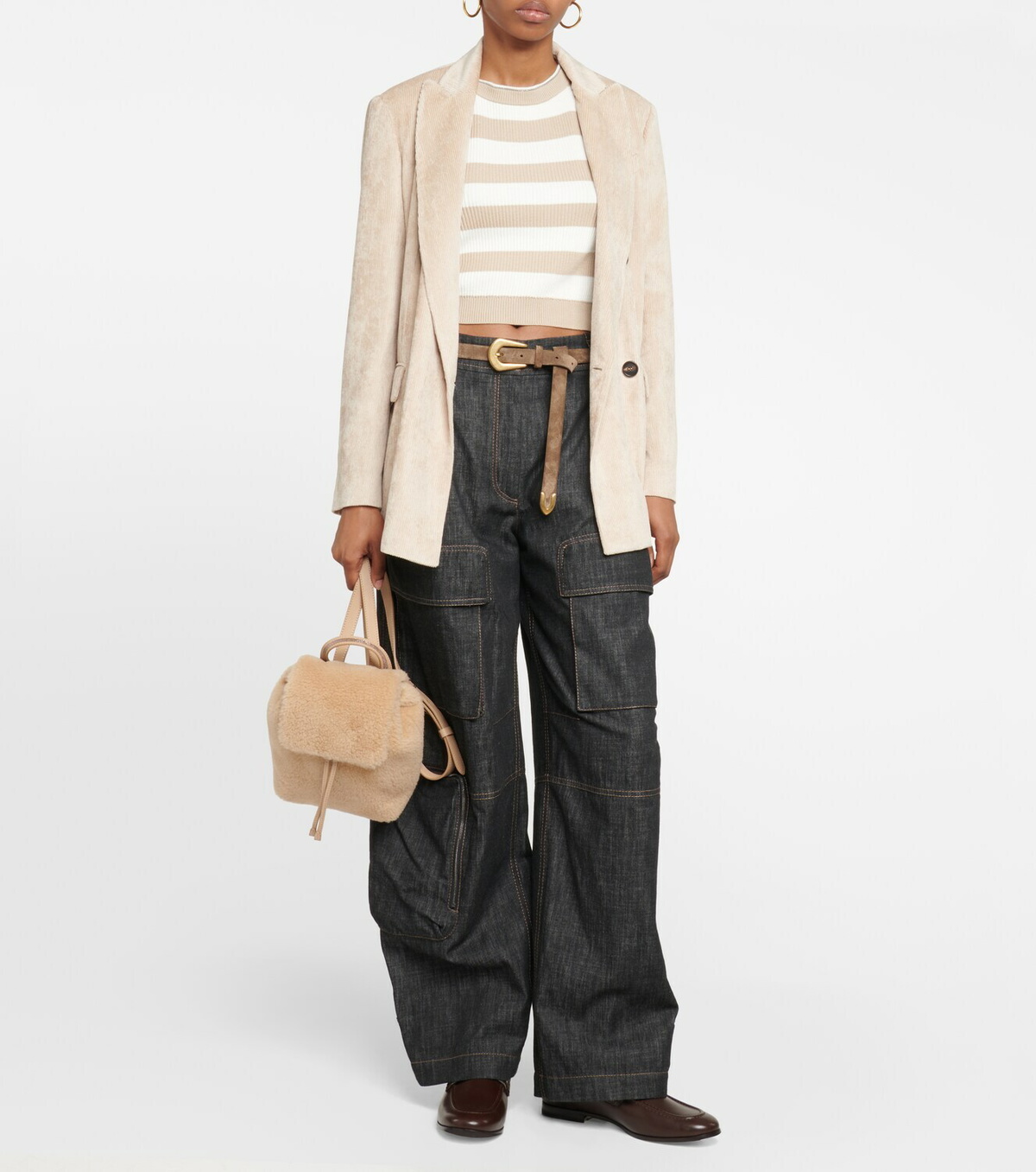 Brunello Cucinelli Medium shearling backpack Brunello Cucinelli