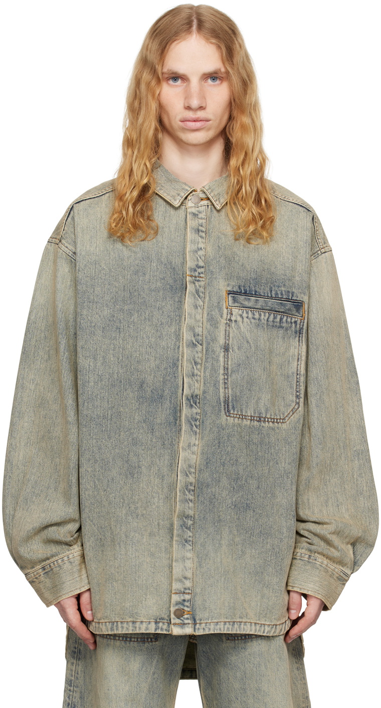 Entire Studios Blue Herculean Denim Shirt Entire Studios