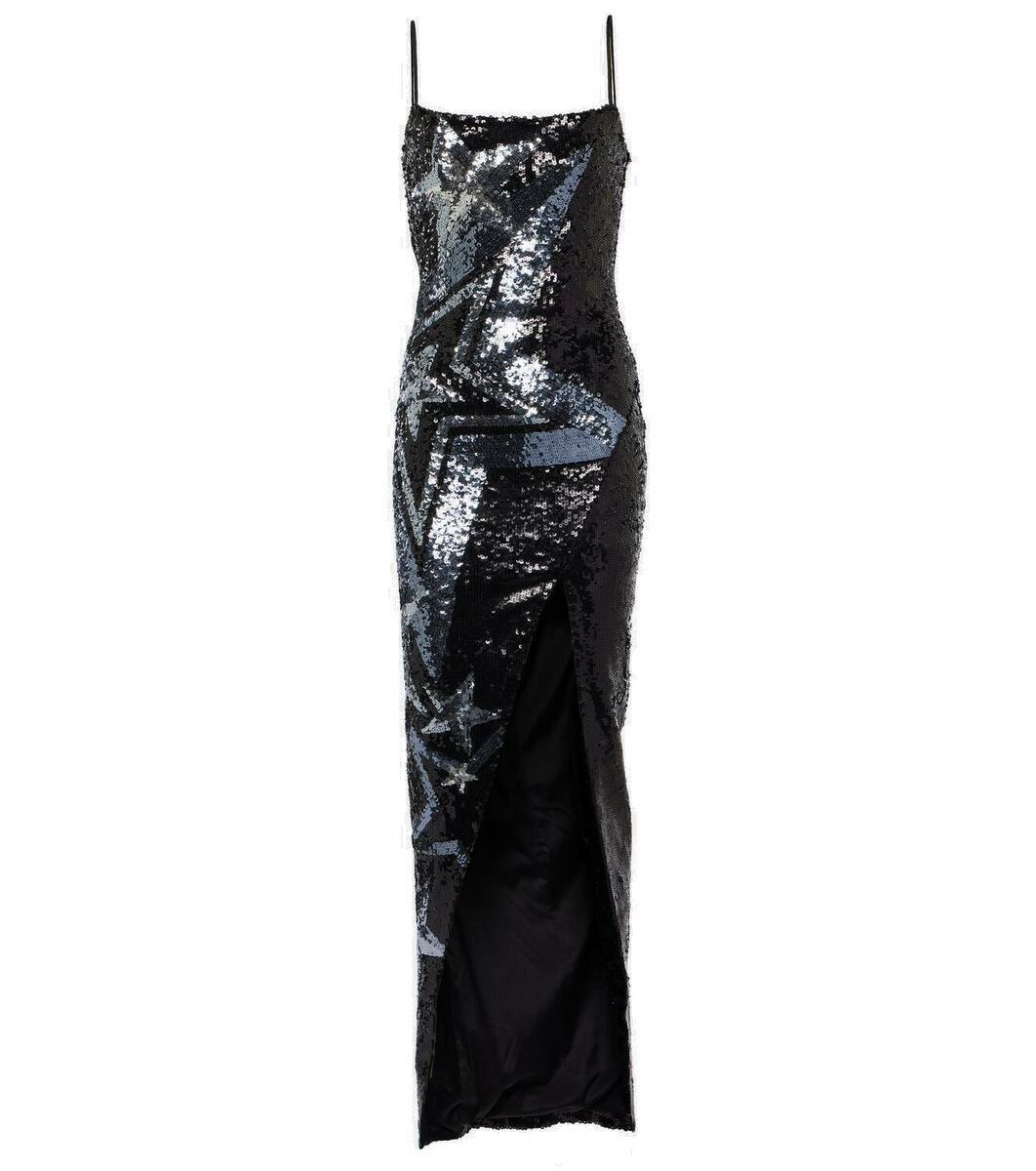 Balmain Sequined side-slit maxi dress Balmain