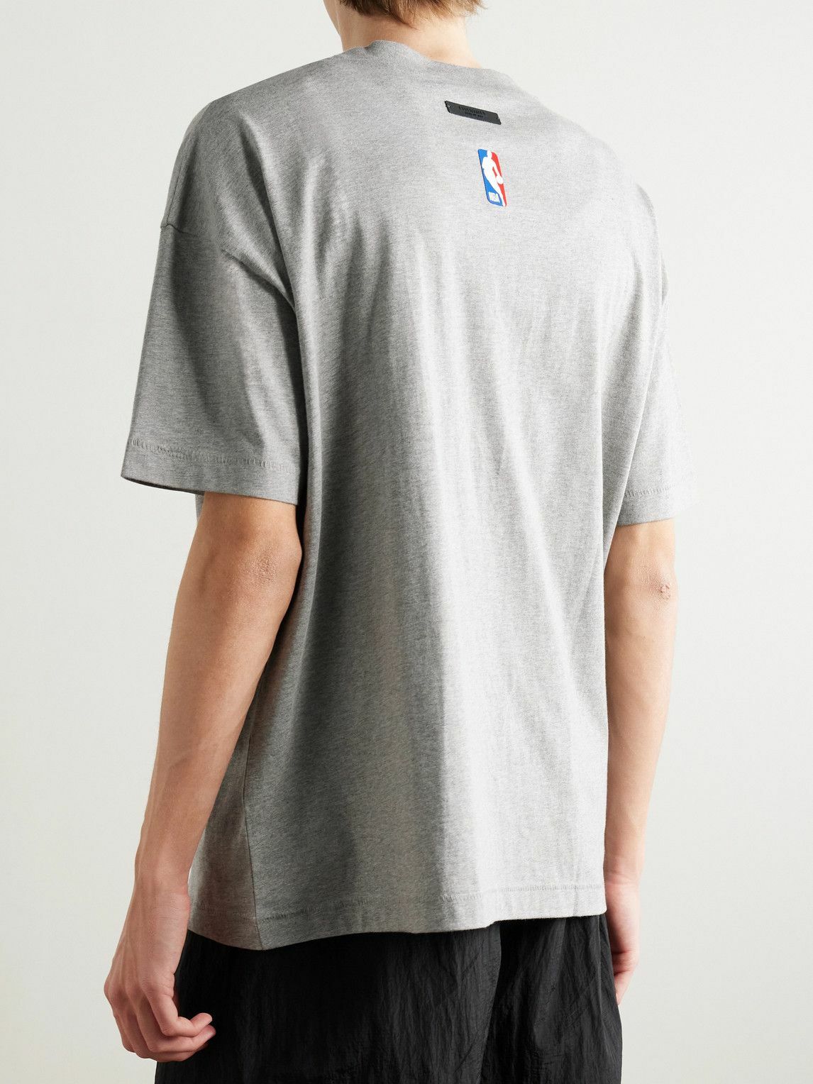 FEAR OF GOD ESSENTIALS - NBA Knicks Appliquéd Cotton-Jersey T-Shirt ...