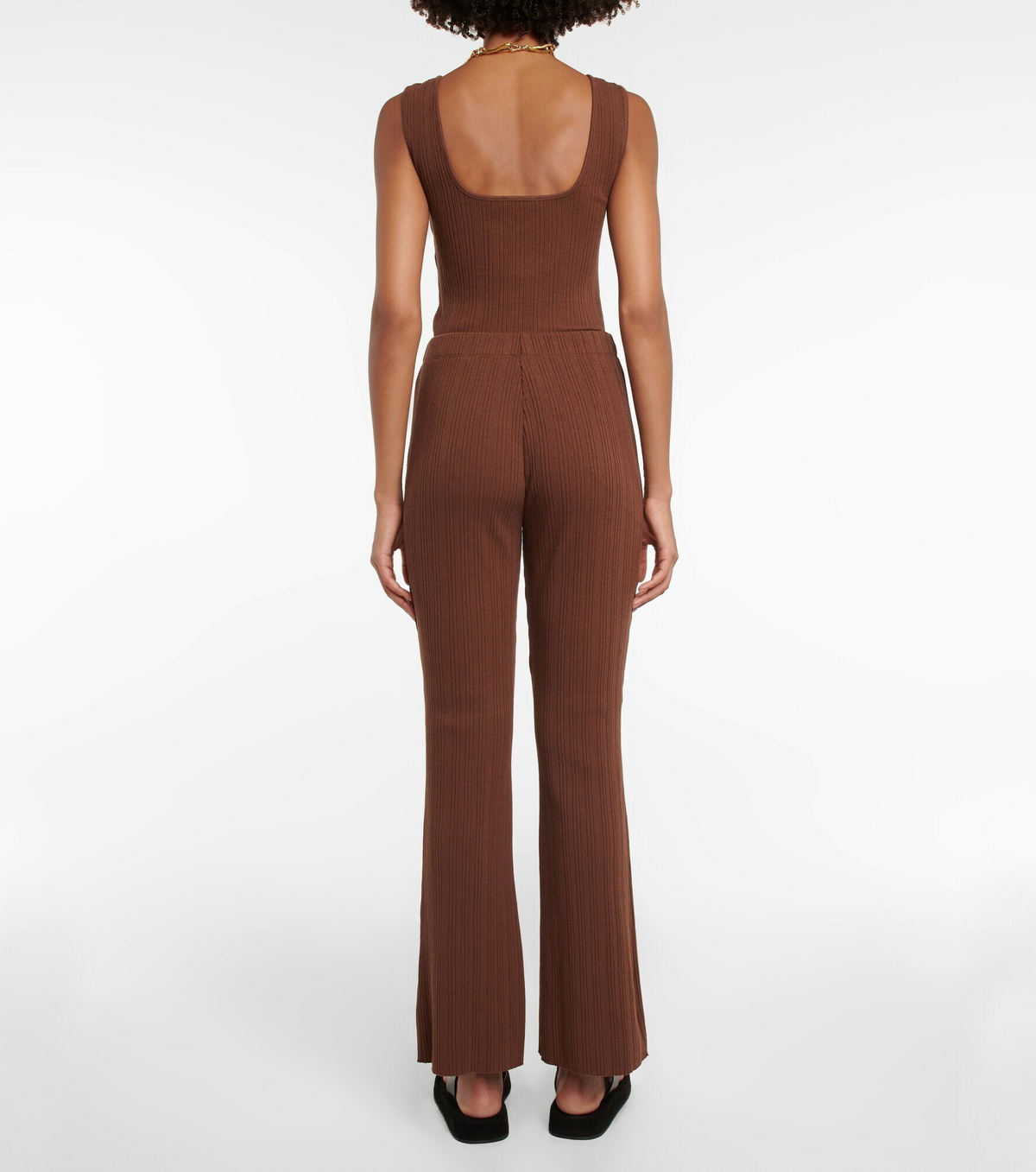 Vince - Ribbed-knit flared pants Vince
