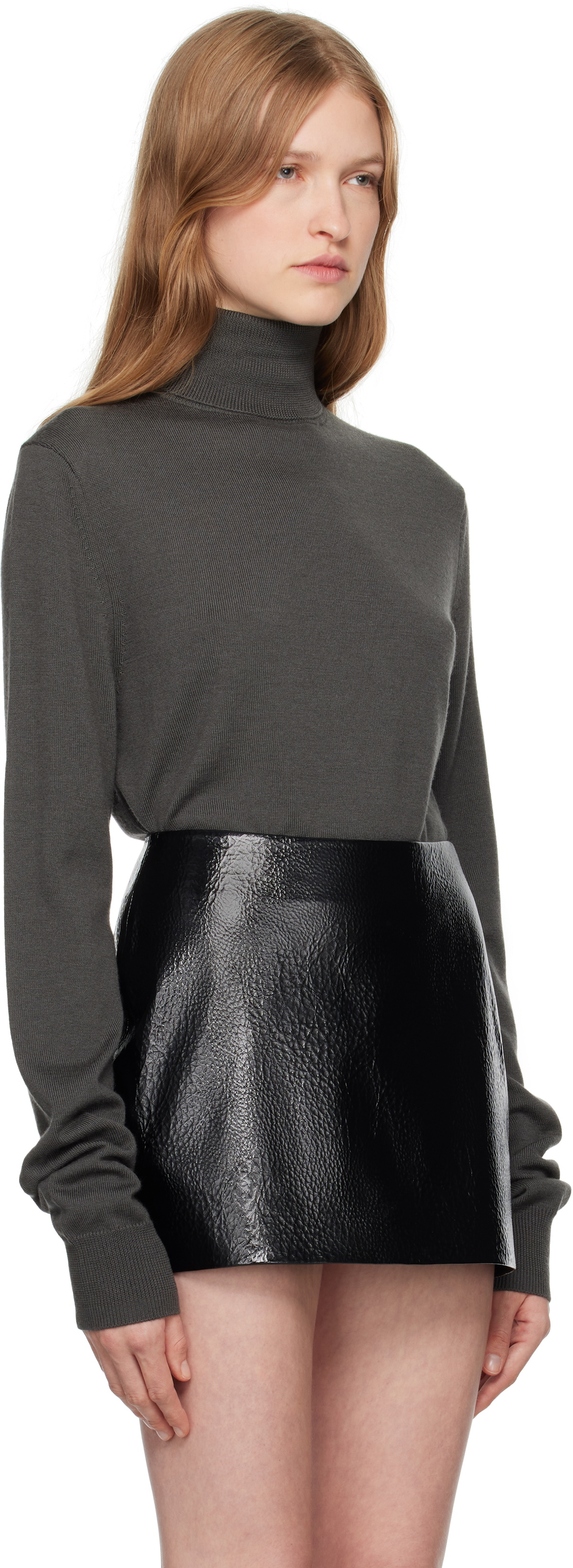 The Frankie Shop Gray Eve Thin Turtleneck The Frankie Shop