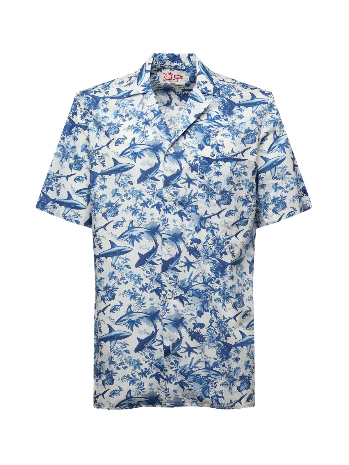 MC2 Saint Barth Kalea Shirt With Shark Print MC2 Saint Barth