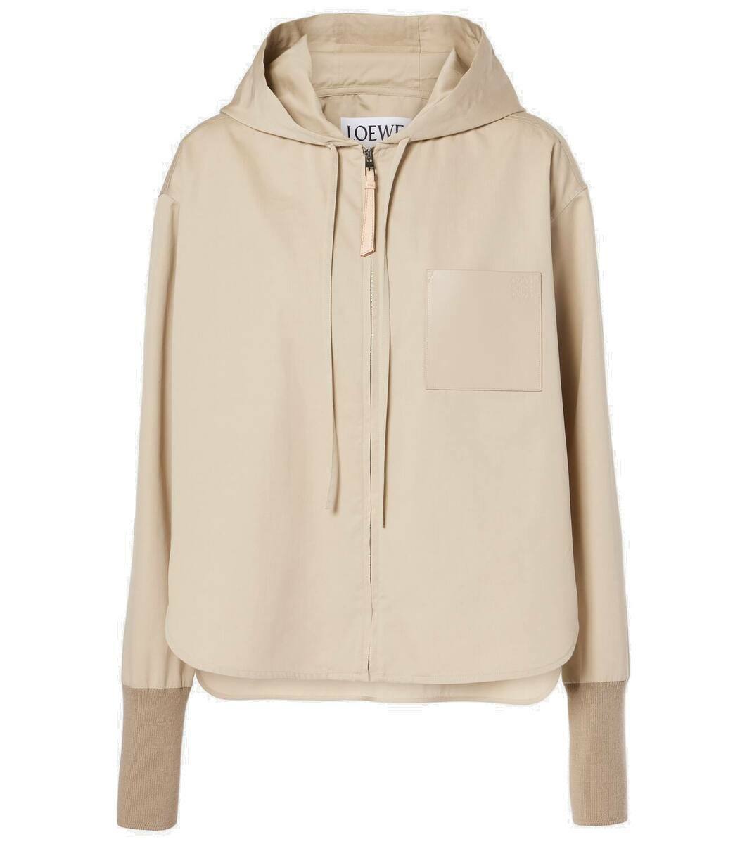 Loewe Logo hooded cotton-blend jacket Loewe