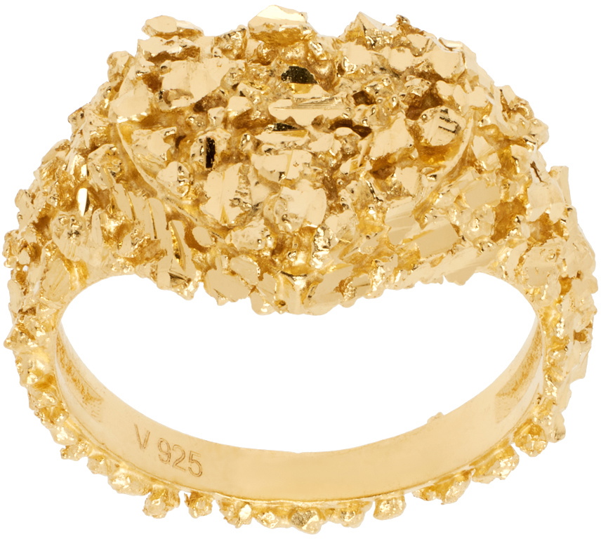 Veneda Carter Gold VC054 Mini Signature Heart Ring Veneda Carter