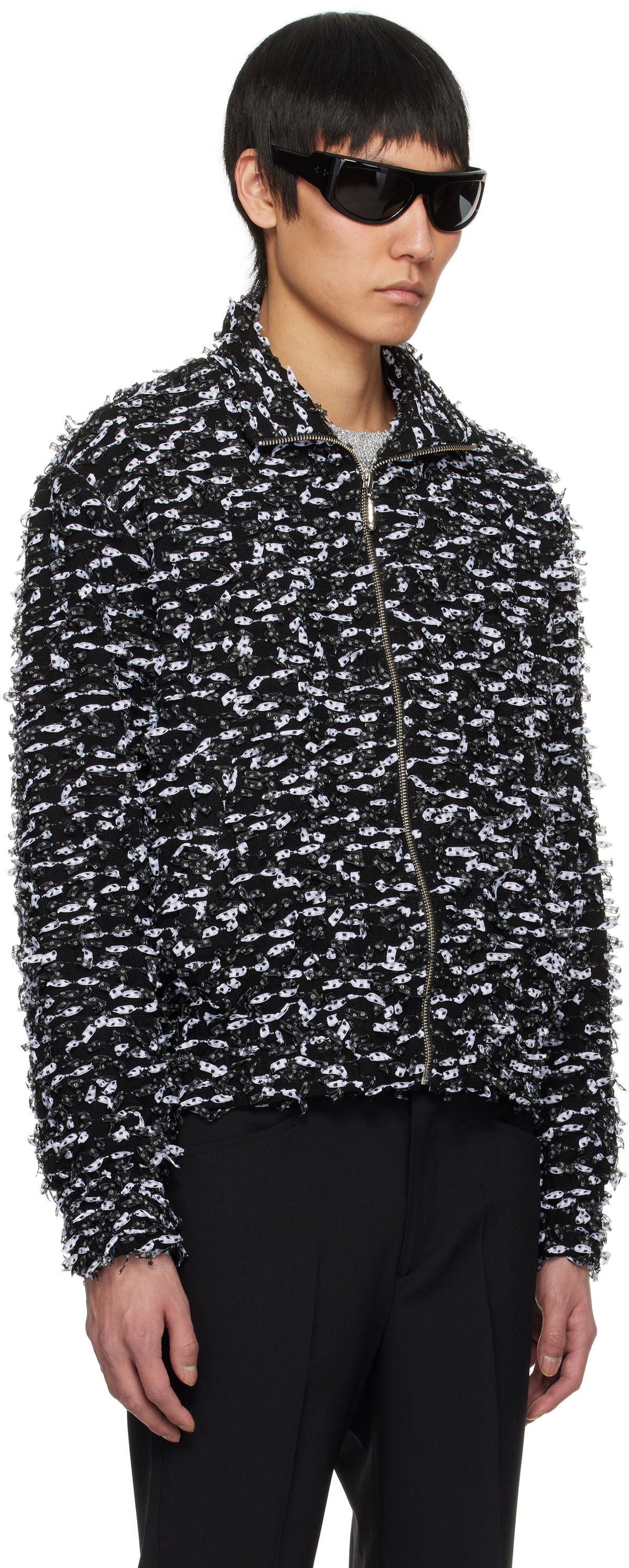 Ernest W. Baker Black & White Ribbons Track Jacket Ernest W. Baker