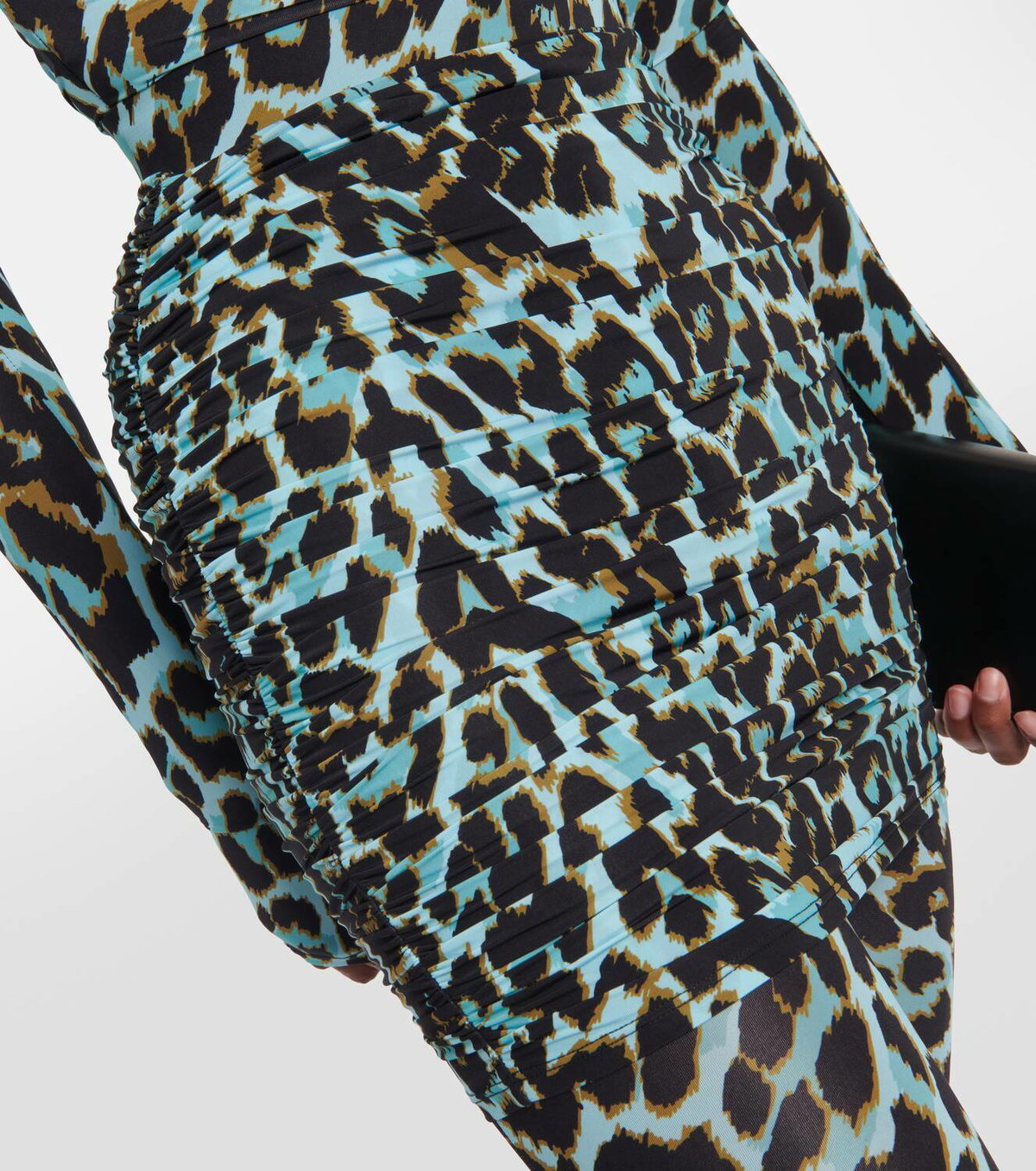 Alex Perry Kiran ruched leopard-print miniskirt Alex Perry