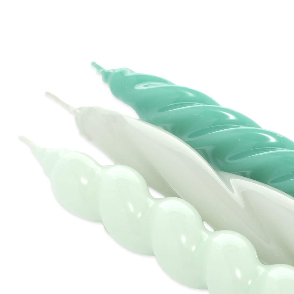 HAY Long Candles - Set Of 6 in Mint/Light Grey/Green HAY