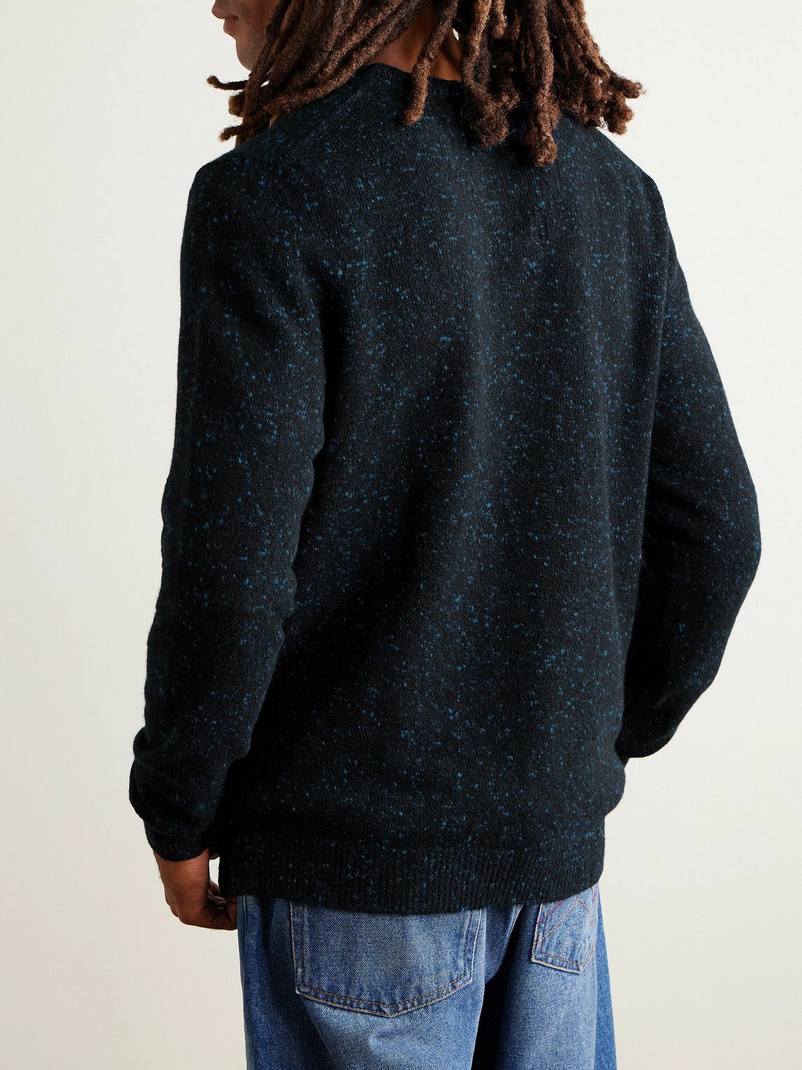 Inis Meáin - Merino Wool and Cashmere-Blend Sweater - Blue Inis Meáin