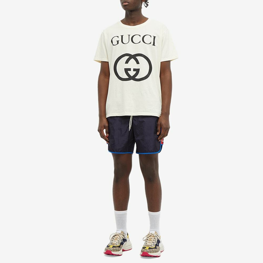 Gucci Men's GG Jacquard Swim Short in Blue Gucci