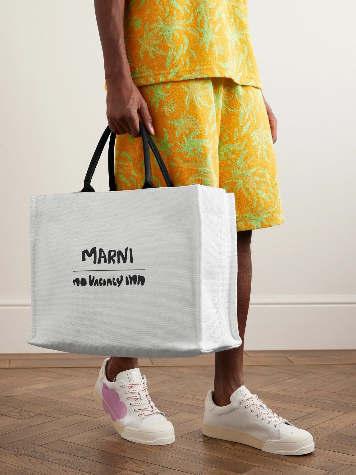 Marni - No Vacancy Inn Printed Canvas Tote Bag Marni