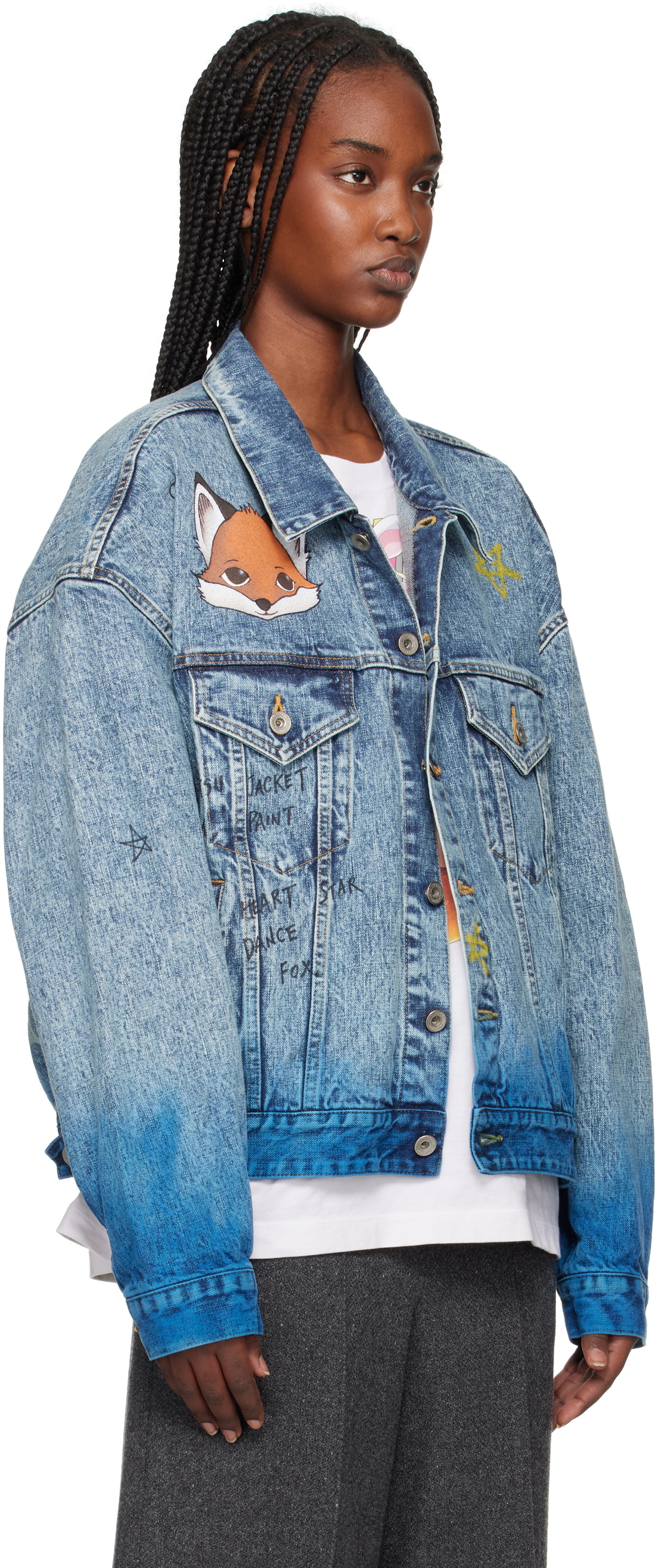 doublet Blue Anime Denim Jacket Doublet