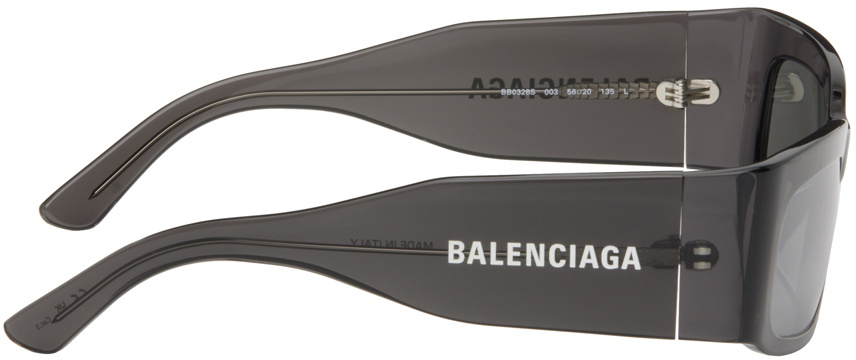 Balenciaga Gray Rectangular Sunglasses Balenciaga