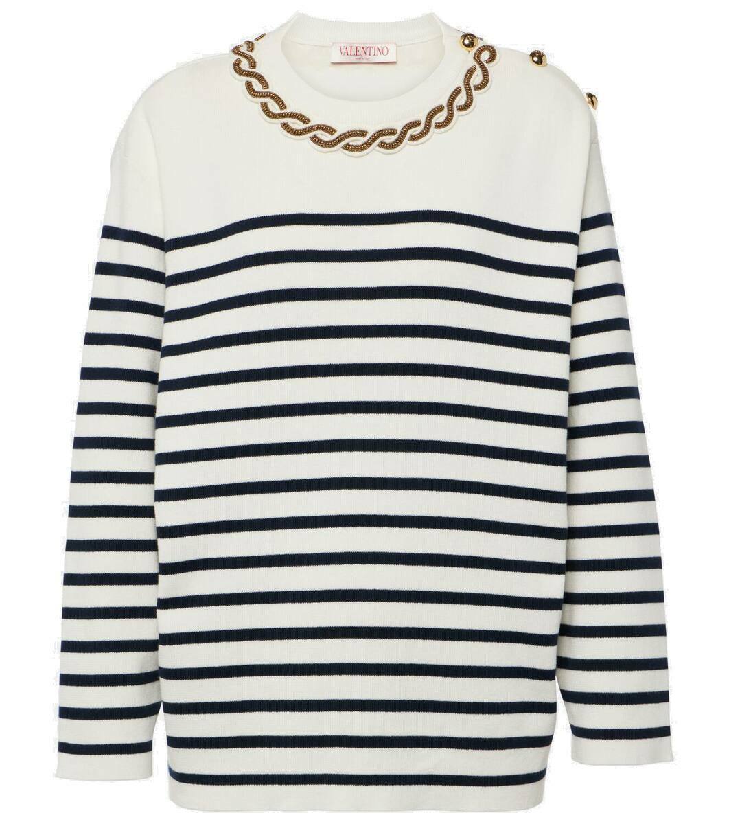 Valentino Embroidered cotton sweater Valentino