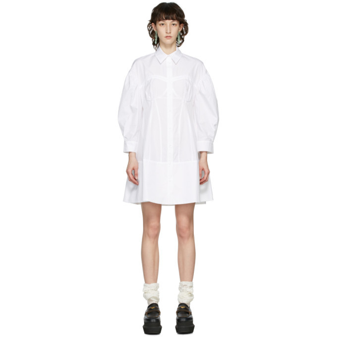 Simone Rocha White Corset Shirt Dress Simone Rocha