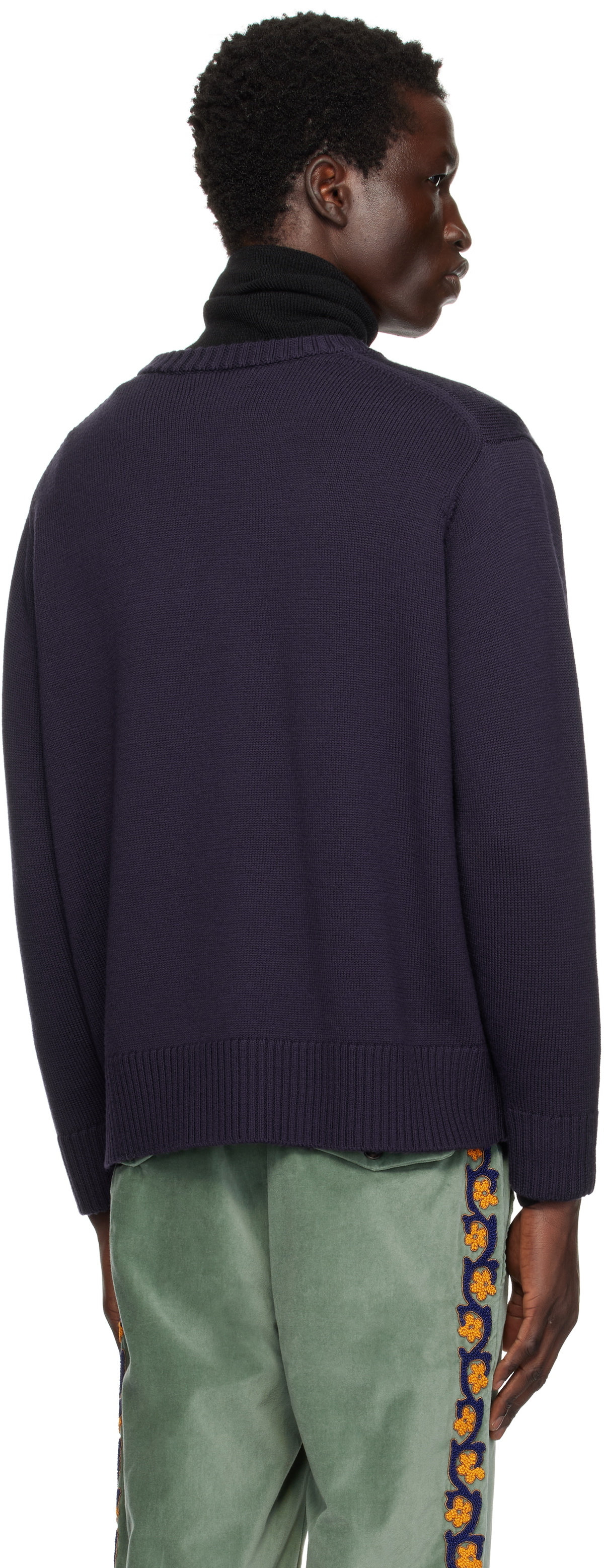 Bode Purple Juniper Sweater Bode