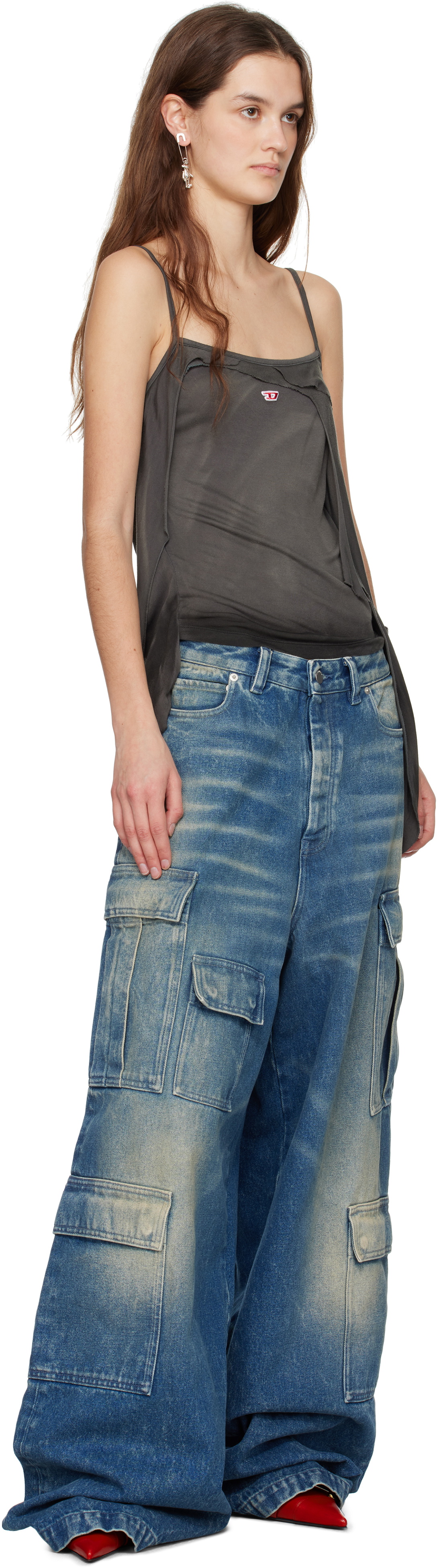 AMBUSH Silver Teddy Bear Charm Single Earring Ambush