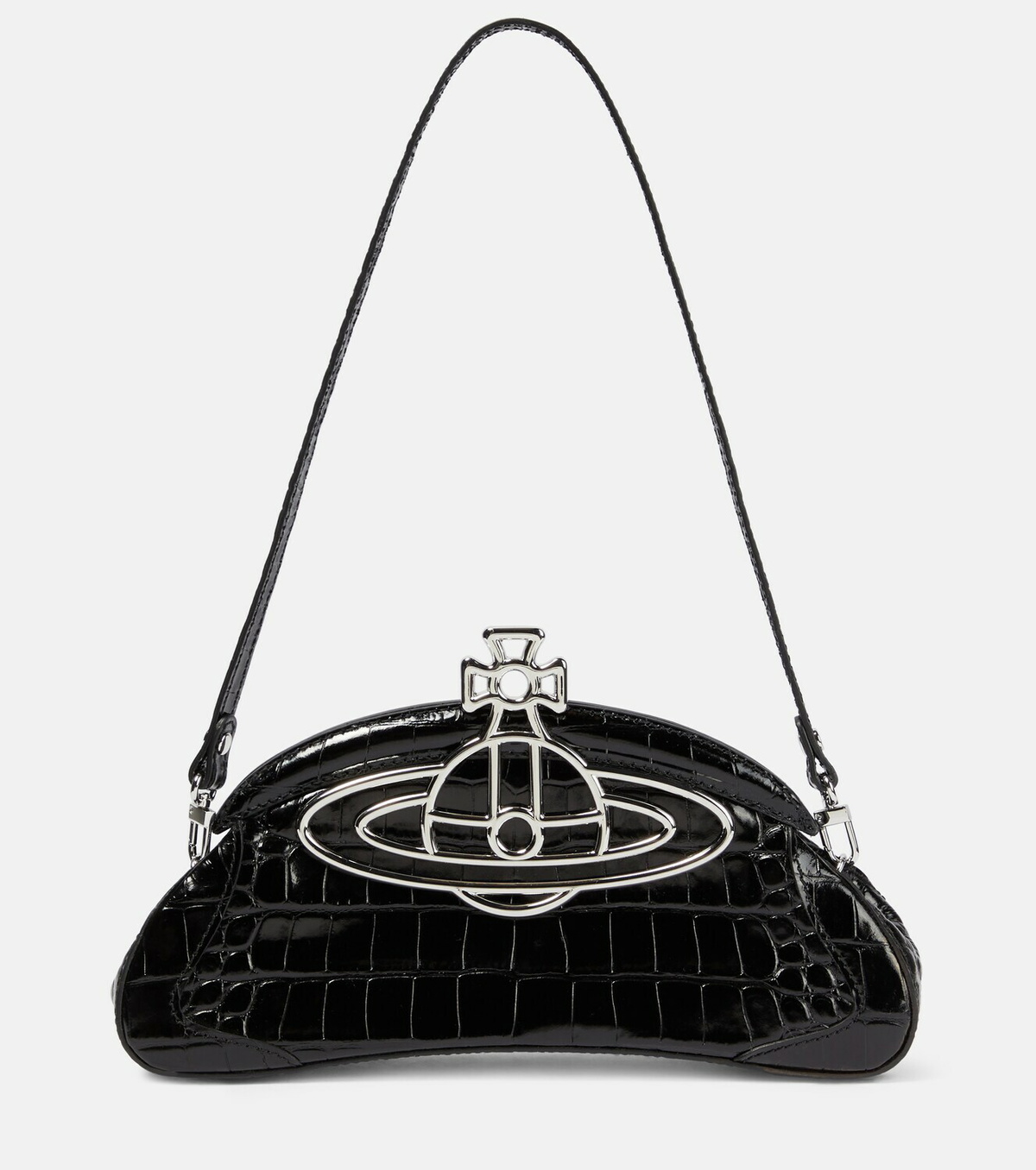 Vivienne Westwood Amber croc-effect leather clutch Vivienne Westwood