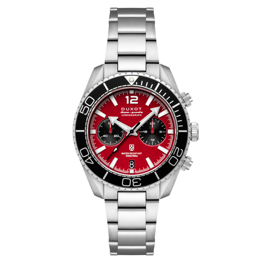 Duxot Tiburon Chronograph Quartz Red Dial Mens Watch DX-2062-22 Duxot