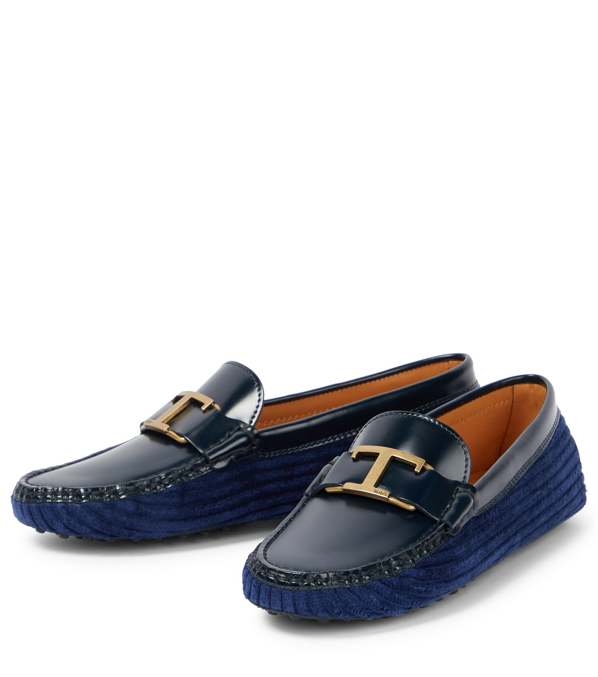 Tod's - Gommino leather and velvet loafers Tod's